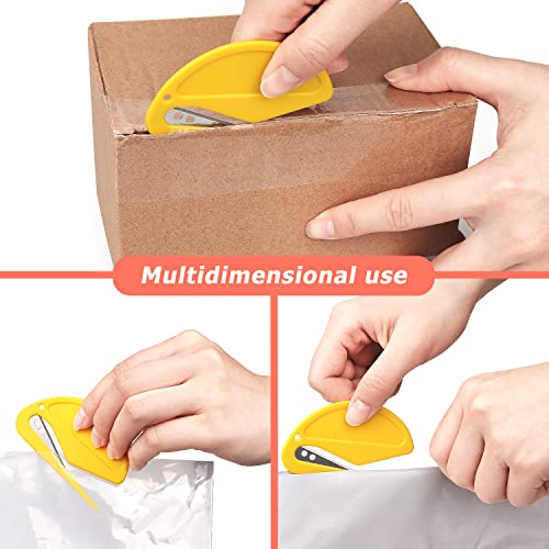 Tamaki 6 Pack Letter Opener Envelope Slitter Set Sharp and Efficient Open Envelopes with Ease (Black/Red/Yellow/Green/Rose/Blue)
