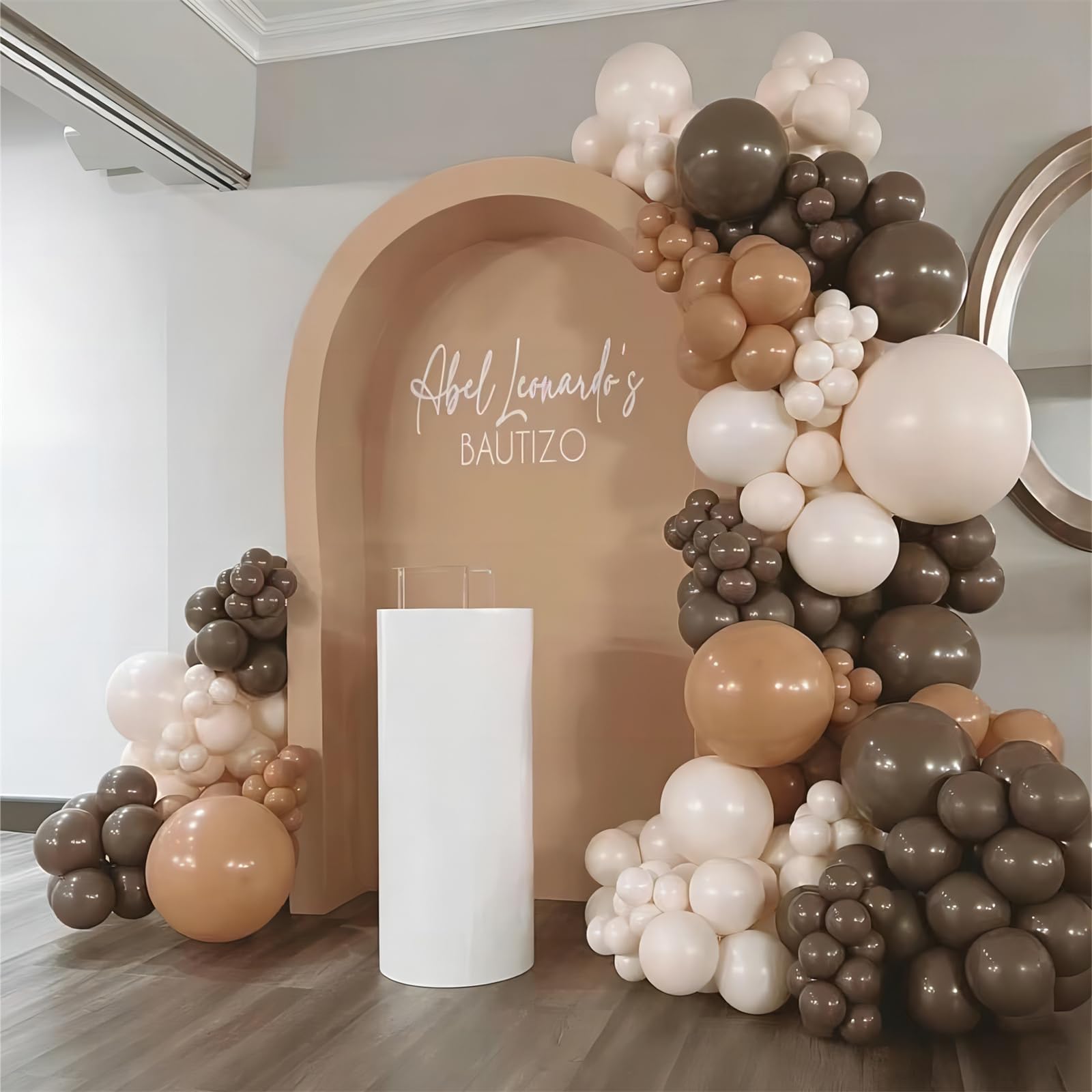 Dark Brown Balloons, 140pcs 18 12 10 5 Inch Different Sizes Pack Party Latex Balloons for BOHO Birthday Halloween Holiday Balloon Garland as Party Decorations