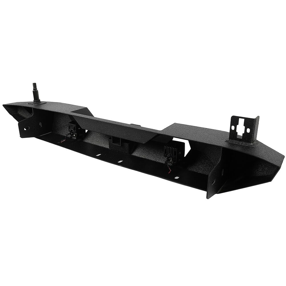 OCPTY Front Bumper and Rear Bumper with and Tire Carrier Fit For 2007-2015 2016 2017 2018 for Jeep Wrangler JK Winch Plate with D-ring with and Tire Carrier Texture Black