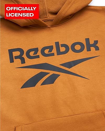 Reebok Boys' Jogger Set - 2 Piece Active Fleece Long Sleeve Hoodie Sweatshirt and Jogger Sweatpants for Boys (Sizes: 4-10), Size 8, Meerkat