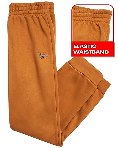 Reebok Boys' Jogger Set - 2 Piece Active Fleece Long Sleeve Hoodie Sweatshirt and Jogger Sweatpants for Boys (Sizes: 4-10), Size 8, Meerkat