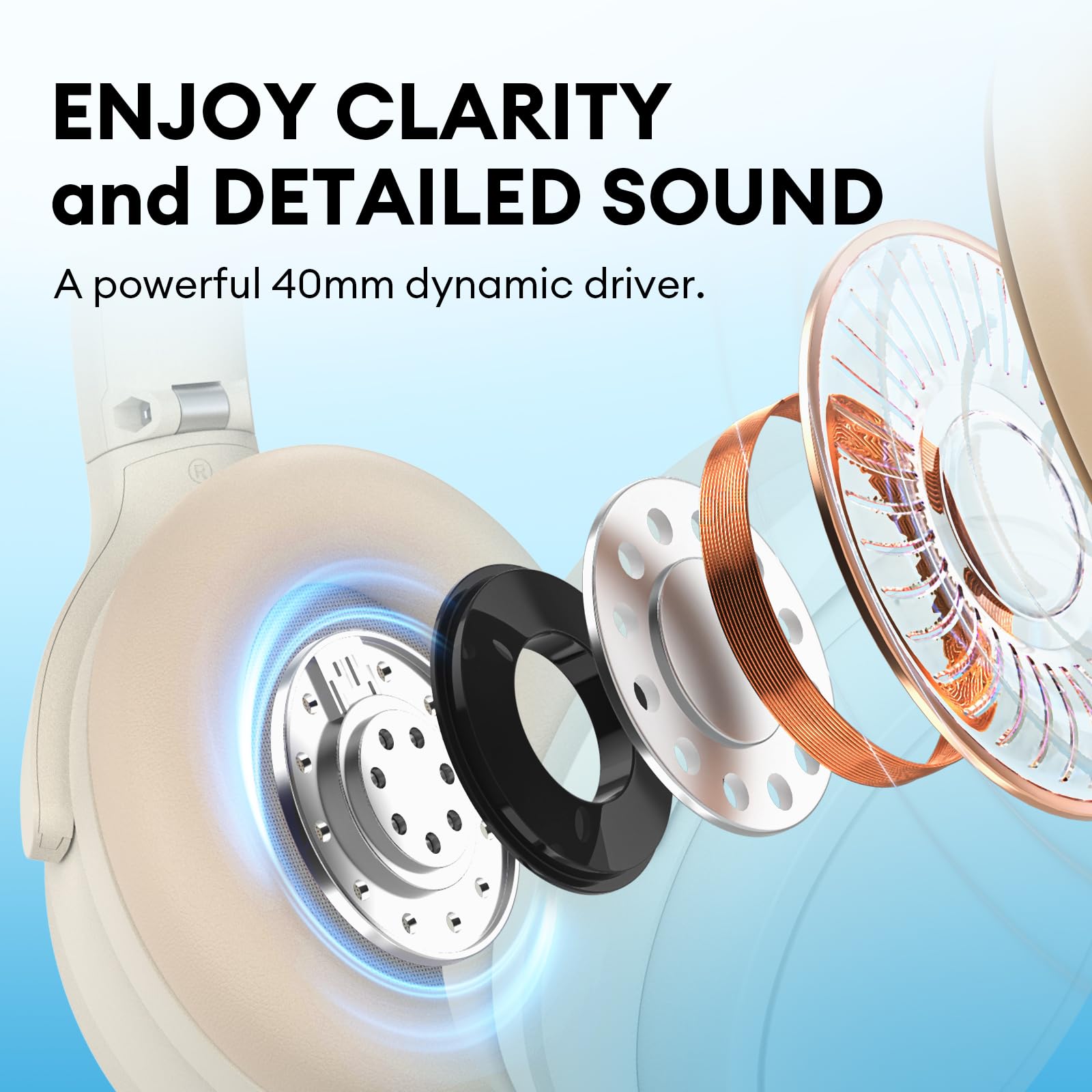 Edifier WH700NB Active Noise Cancelling Headphones - 68H Playtime - AI Call Noise Cancellation - Dual Device Connection - Lightweight & Foldable Design - Fast Charge - Bluetooth 5.3 - Ivory
