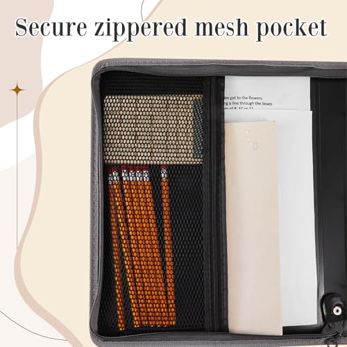 Cholemy 5 Pack 3 Ring Zippered Binder 1 in Portfolio Organizer for 9" x 12'' Documents Binder with Zipper Business Checkbook Binder for School Check Document Paper Notes, 200 Sheet Capacity (Black)
