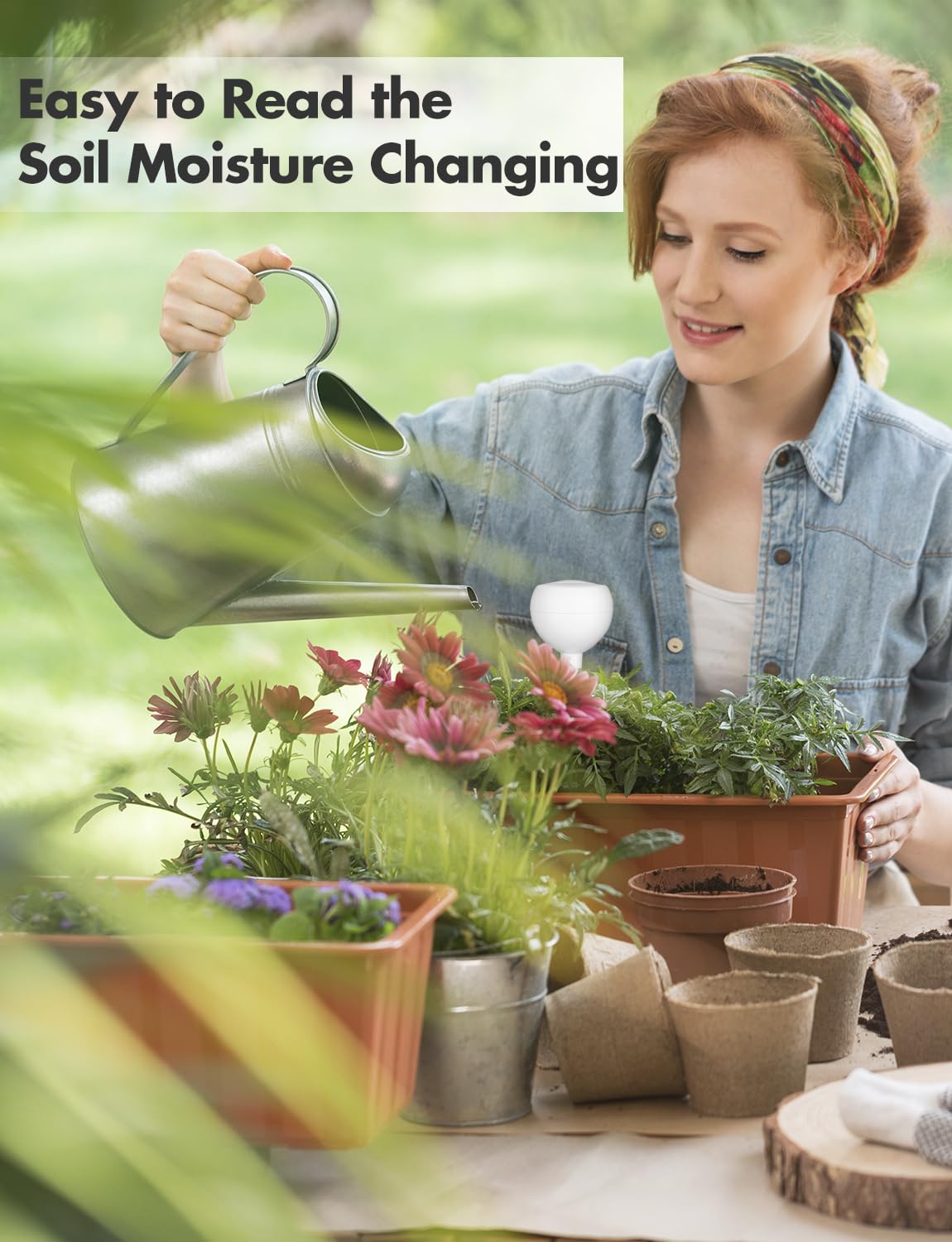 moistenland Moisture Meter for Plants, Soil Moisture Meter, Moisture Meter for Garden, Farming, No Batteries Required