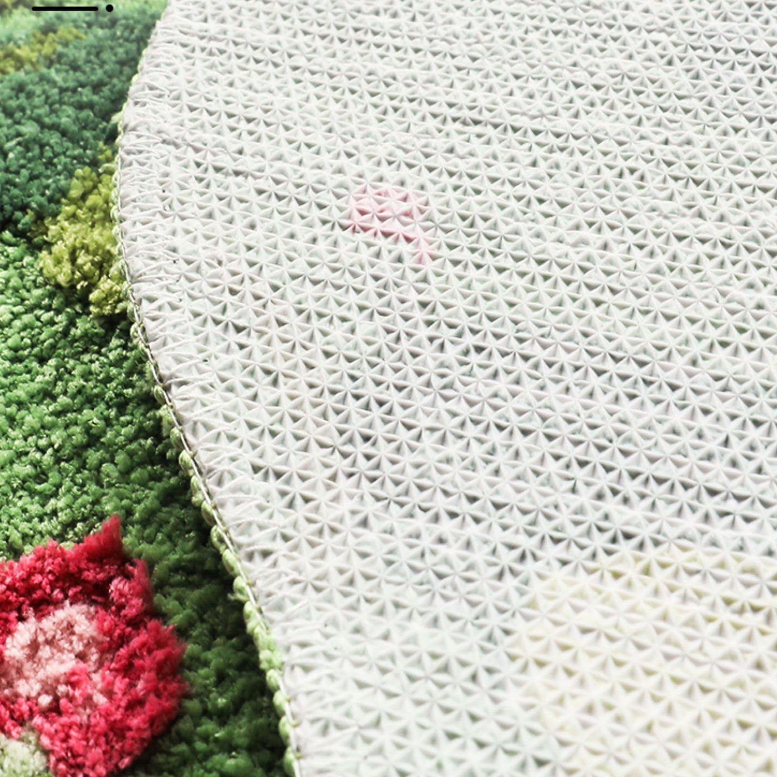Green Moss Rug 3D Floral Moss Carpet,Runner Rugs for Bedroom with Rubber Backing, Washable Bathroom Runner Rug, Super Soft Plush Non Slip Long Rug, Aesthetic Rug -32x79in