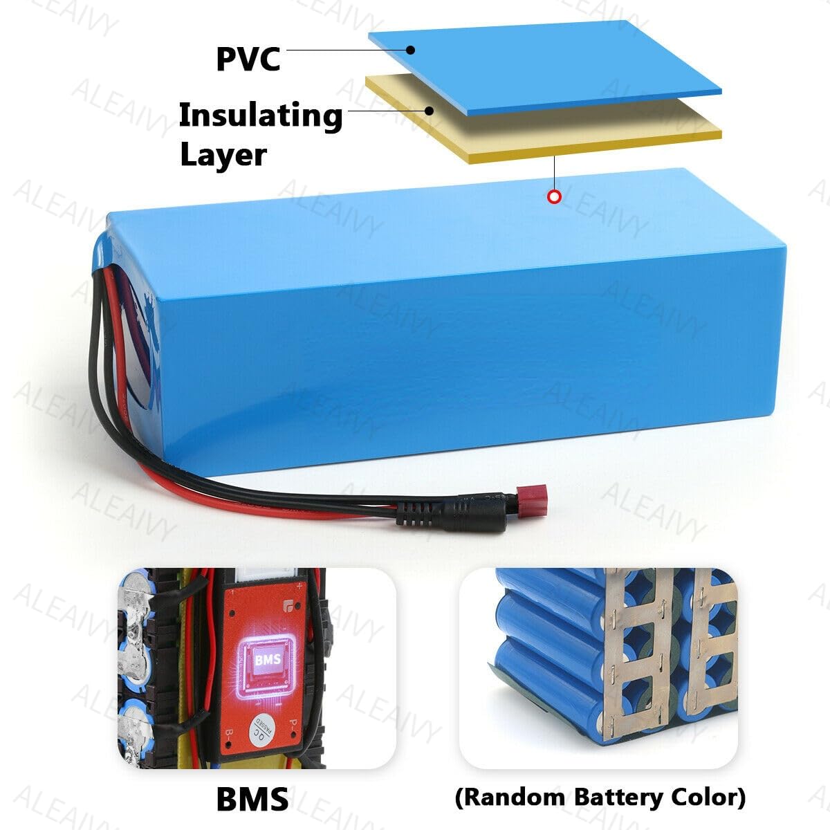 ALEAIVY 60V 30Ah Lithium Battery Pack 16S6P 21700 2000W High Power 67.2V Electric Bike Motor Electric Scooter Ebike Battery with BMS