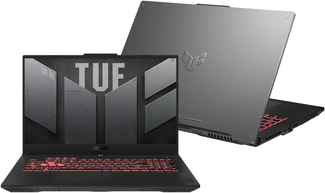 ASUS 2023 Gaming Laptop TUF AMD Ryzen 7 7735HS 8-Core NVIDIA Geforce RTX 4050 6 GB 64 GB DDR5 2 TB SSD 17.3" 1920x1080 144 Hz Win10 Home WiFi 6 Bluetooth 5.3 Backlit Keyboard 720p HD Camera