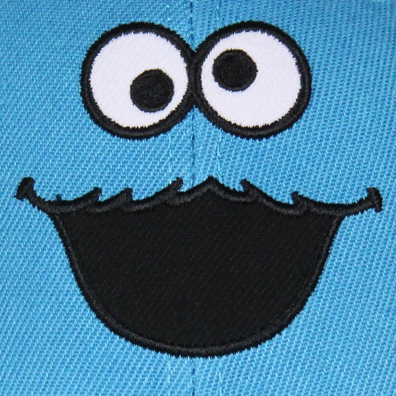 Sesame Street Cookie Monster Mens' Snapback Hat Adult Precurve Adjustable Cap | Perfect for Everyday Wear Blue
