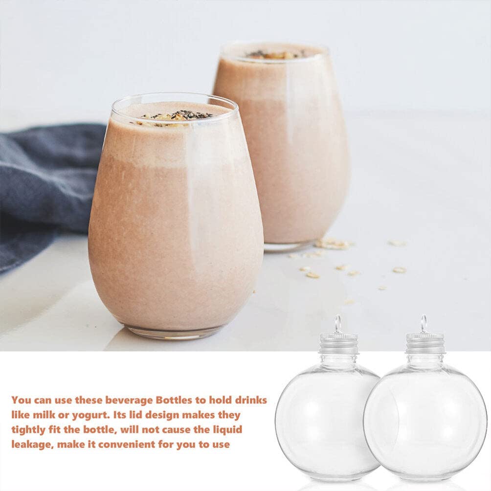 Unomor Fillable Drink Tree Ornaments 10pcs Fillable s Clear Plastic Light Bulb Shaped Bottle Empty Xmas Baubles for Christmas Party Favor Supplies Silver Christmas Ornaments Ball