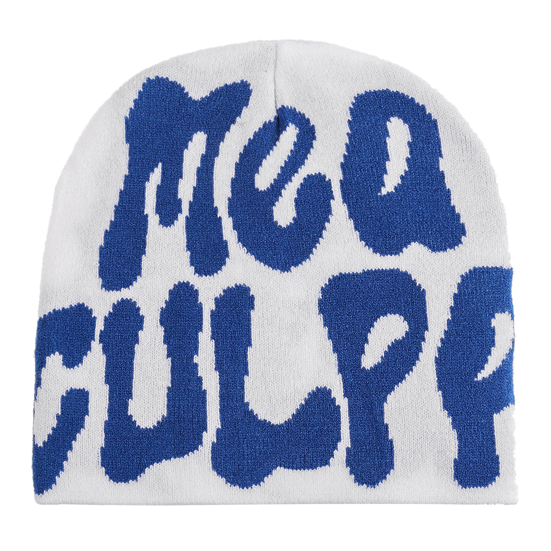 TaowaveWomen Beanie Y2k Hat,MEA Culpa Graphic Beanies Designs,Winter Hat Knit Skull Cap Gray Blue (Gray Blue)