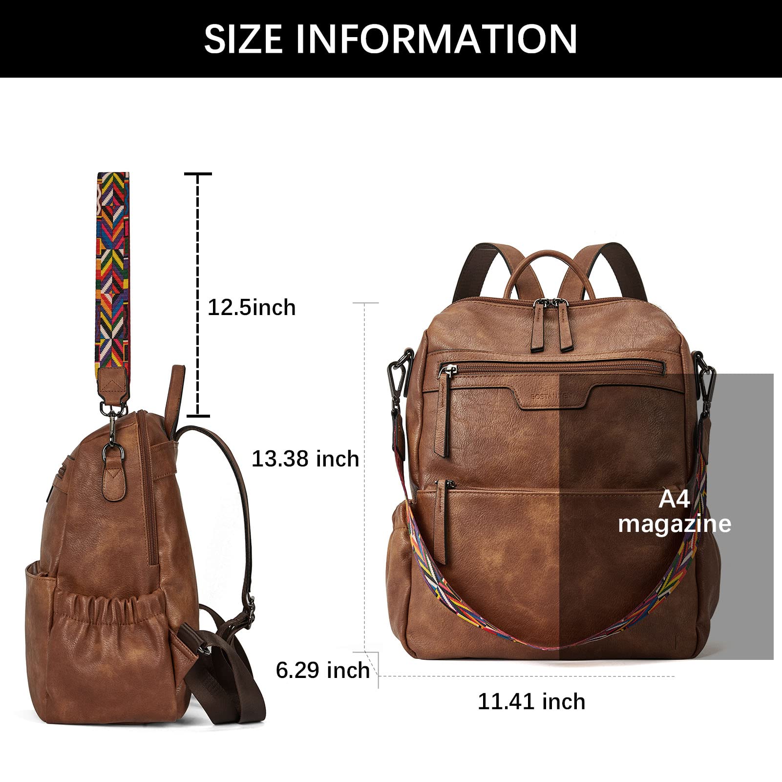 BOSTANTEN Small Wallet For Women & Backpack for women