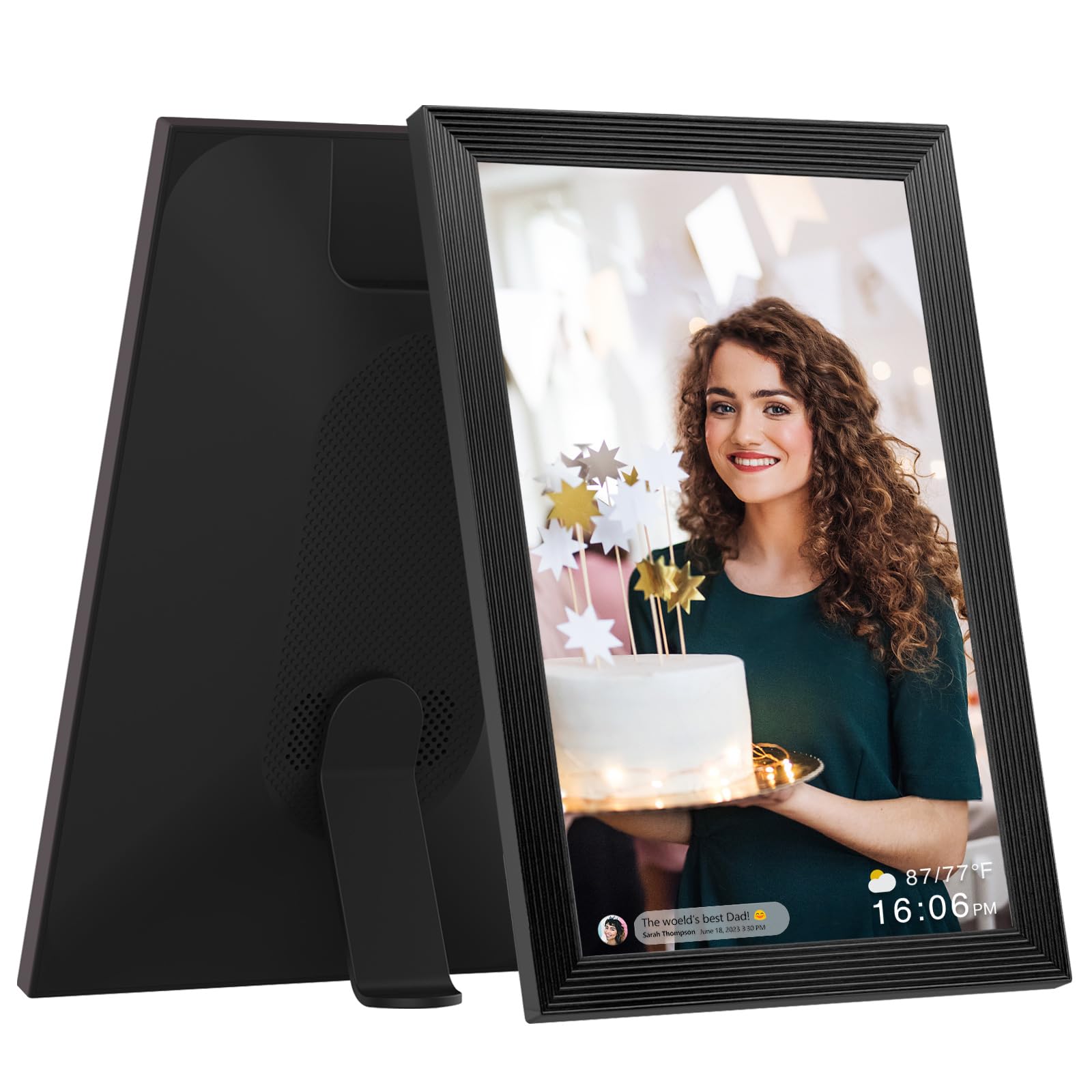 32GB 10.1 inch WiFi Digital Photo Frame 1280 * 800 IPS Touch Screen Share Moments via App from Anywhere, Support Mirco SD Card Extend Storage, Auto-Rotate