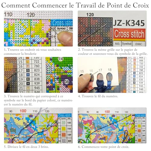 YMJD DIY Cross Stitch Embroidery Kit, 11CT Printed Embroidery Kit DIY Cross Stitch Embroidery Kit – Bee 36 x 36 cm