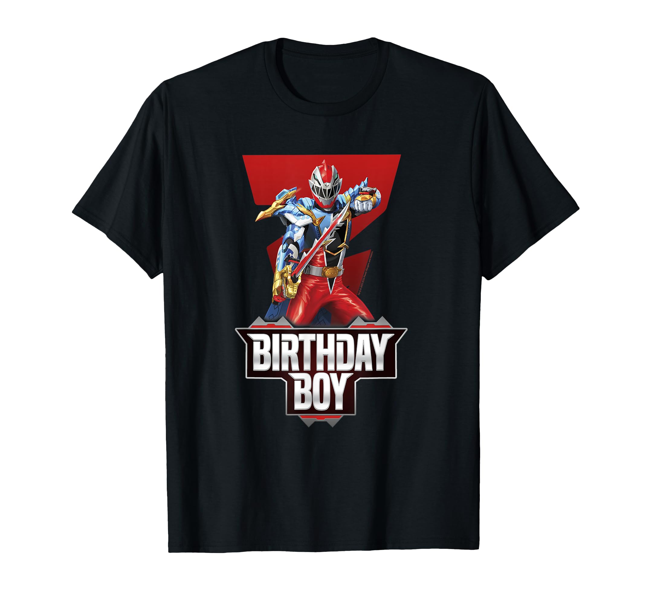 Power Rangers Birthday Boy Dino Fury Red Ranger Epic Pose T-Shirt