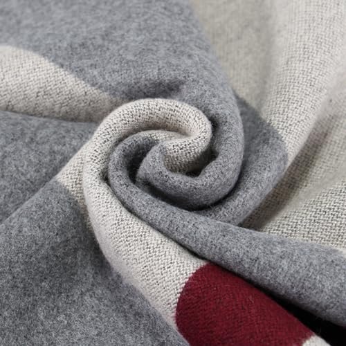 Geopty 2 Pack Mens Scarf, Soft Warm Cashmere Feel Winter Scarf for Men Black Grey Mens Scarves Set,Style B