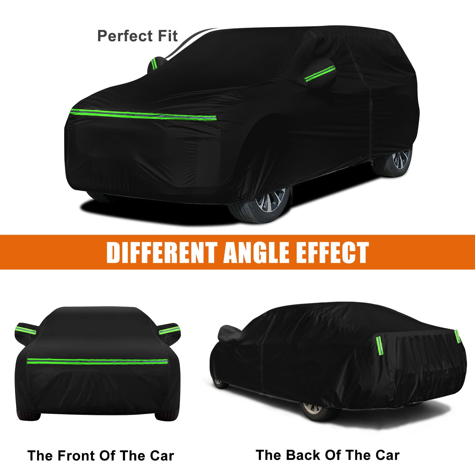 Waterproof Car Covers Replace for 2010-2023 Volvo S60, 6 Layers All Weather Custom-fit Car Cover with Zipper Door & Windproof Bands for Snow Rain Dust Hail Protection (S60)