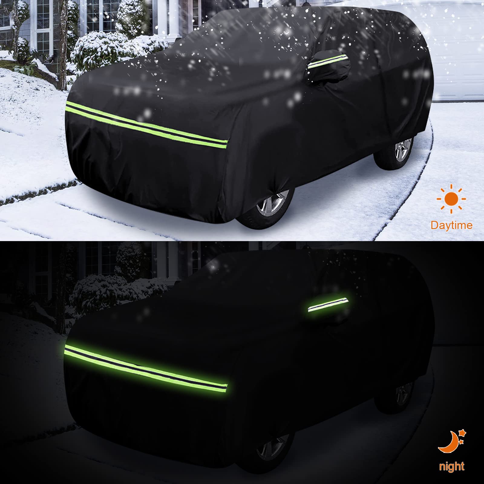 Waterproof Car Covers Replace for 2010-2023 Volvo S60, 6 Layers All Weather Custom-fit Car Cover with Zipper Door & Windproof Bands for Snow Rain Dust Hail Protection (S60)