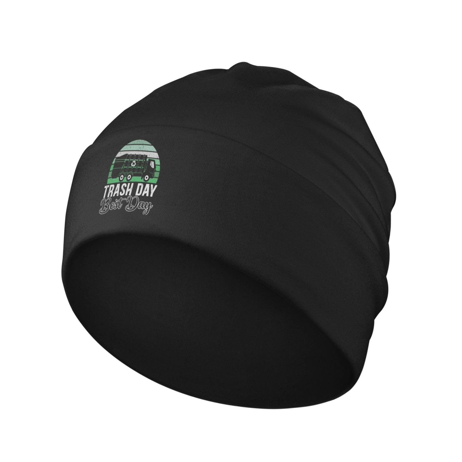 Trash Day Best Day Waste Management Garbage Truck Adults Beanie Hat Warm Outdoor Skull Chemo Watch Hat