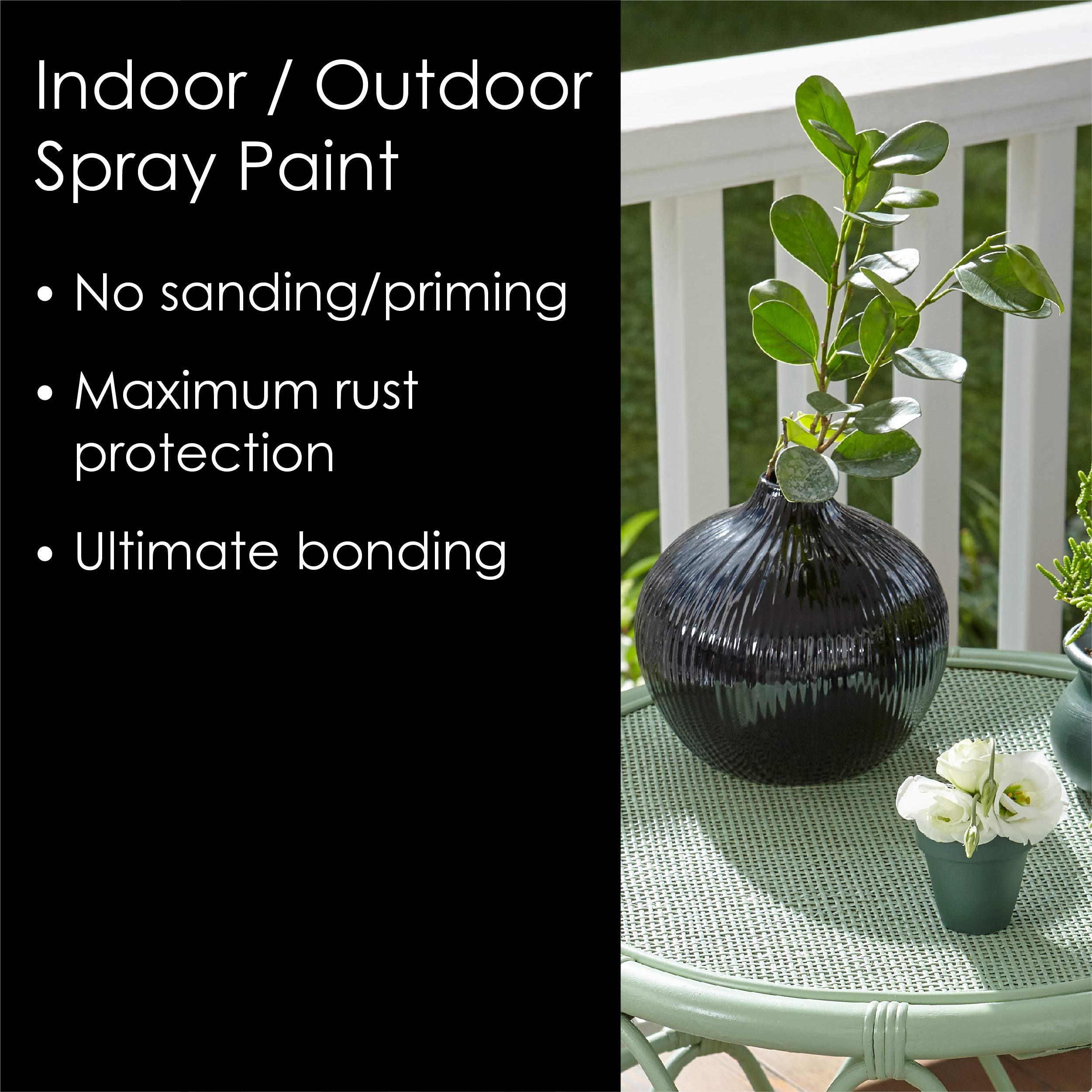 Krylon K02702007 Fusion All-In-One Spray Paint for Indoor/Outdoor Use, Gloss Black, 12 Ounce (Pack of 2)