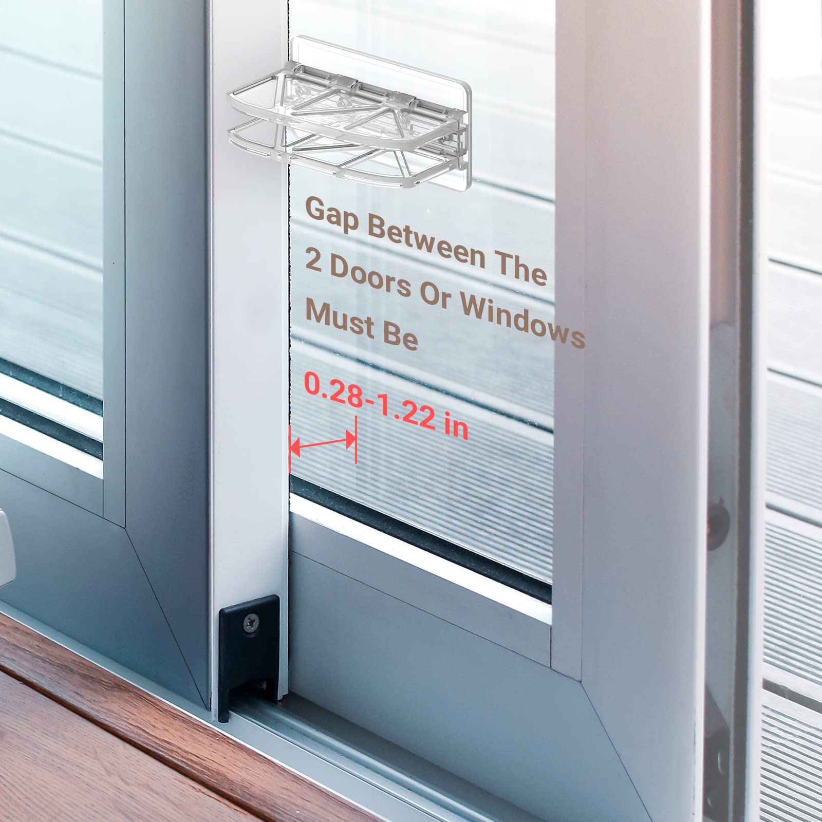 Sliding Glass Door Lock Security - 2 Pack Child Safety Locks for Patio Slide Doors, Child Proof Window Lock Double Guard Kids Pets Safe, Slider Door Latch Stop Bar Easy Installation Without Drilling
