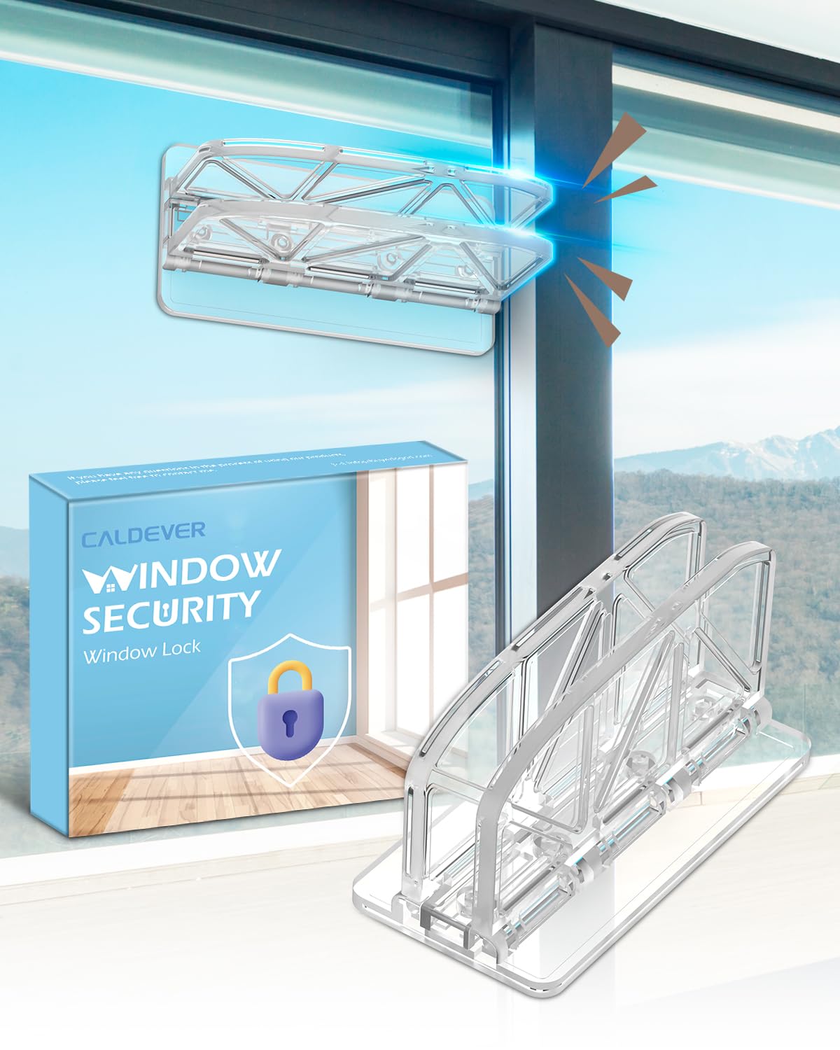 Sliding Glass Door Lock Security - 2 Pack Child Safety Locks for Patio Slide Doors, Child Proof Window Lock Double Guard Kids Pets Safe, Slider Door Latch Stop Bar Easy Installation Without Drilling