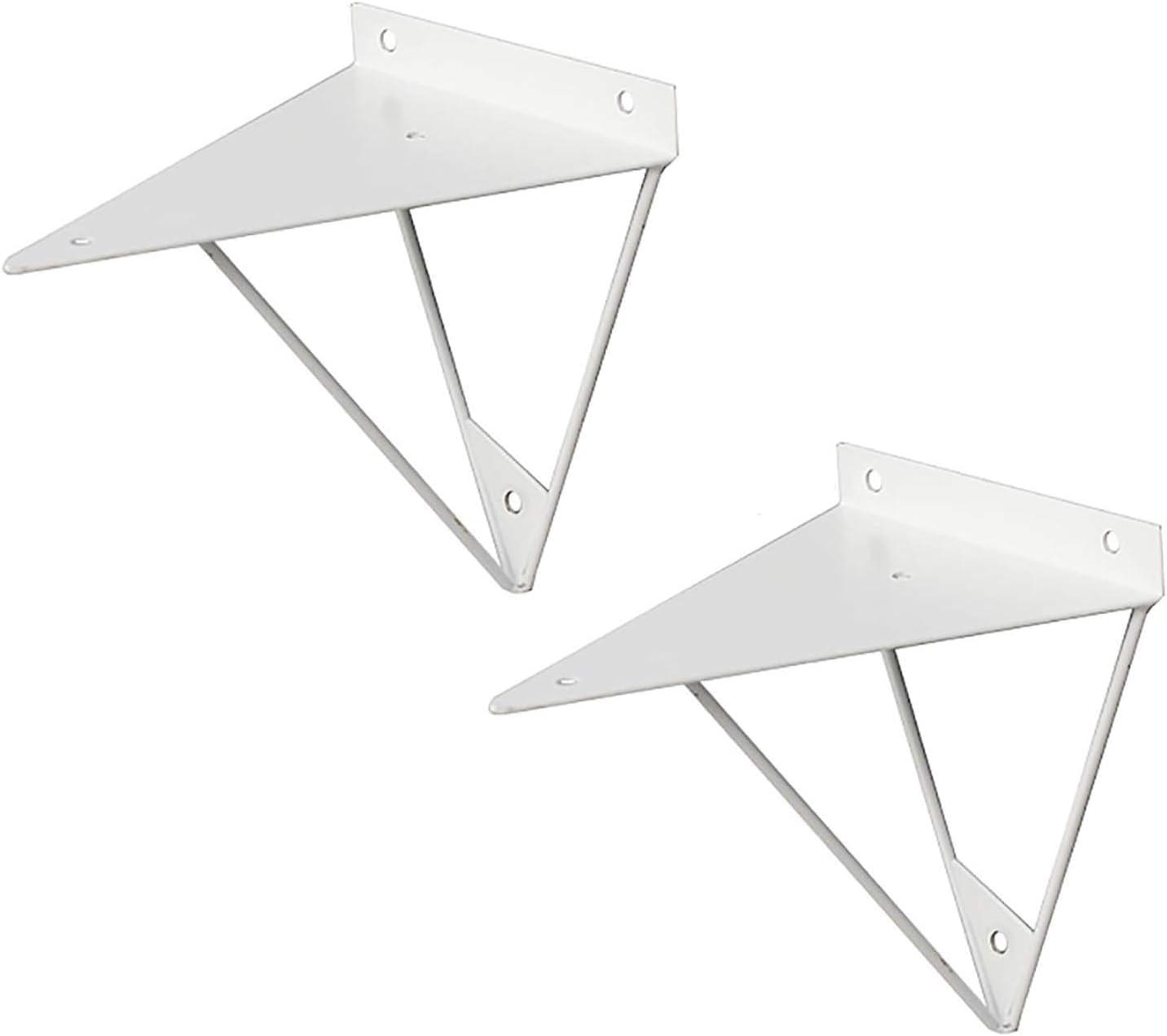 Corner Brace Bracket Shelf Brackets Triangle Shelving Brackets Nordic Corner Frame Wall-Mounted High Temperature Spray Paint Bracket, Super Load-Bearing, No Rust, No Paint Drop(2pcs) (Color : White,