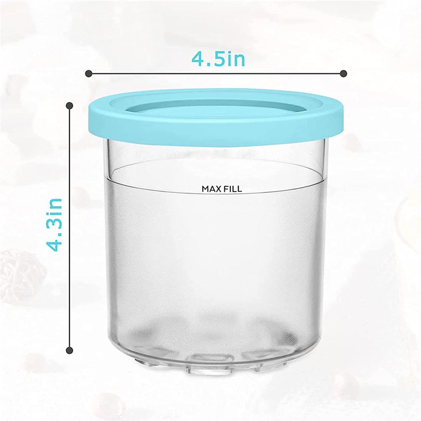 Creami Pints, for Ninja Pints,16 OZ Creami Pint Dishwasher Safe,Leak Proof for NC301 NC300 NC299AM Series Ice Cream Maker