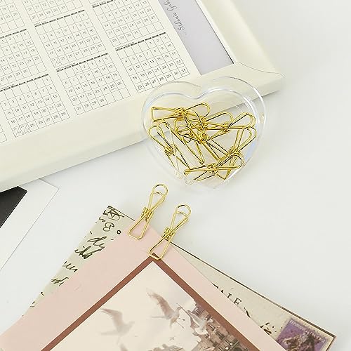 10PCs/Box Hollowed Out Design Metal Binder Clip Long Tail Clips Office Hand Book Folder Paper Organizer Stationery Fish Clip (Color : 10pcs)