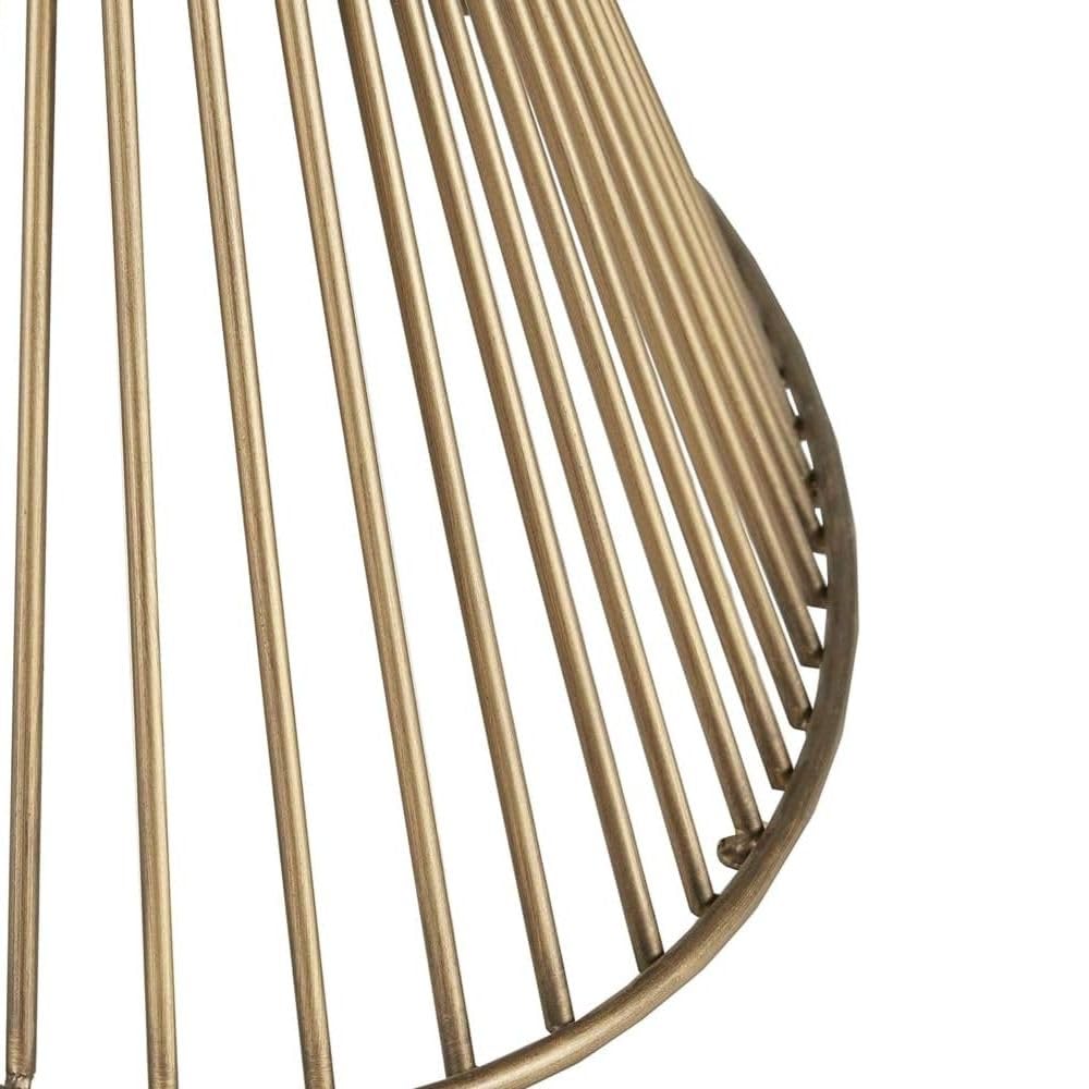 Oakestry 68" Oval Wooden Dining Table with Metal Wire Casing Base Elegant and Modern Style for 6 People Bronze Finish Contemporary Dining Table for Home or Kitchen