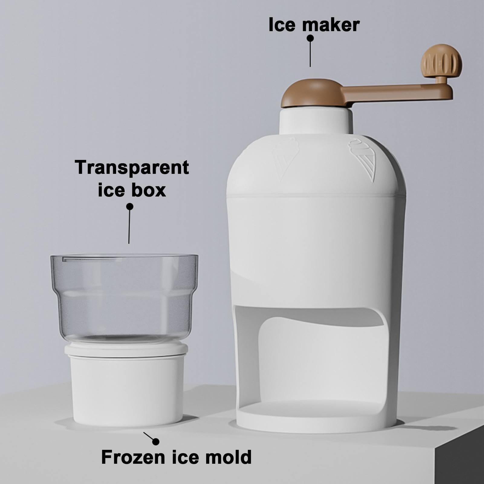 BIVITA Ice Shaver, Slushie Maker with 4pcs Ice Mold, Portable Ice Shaver for Home Use, Shaved Ice Maker Machine for Snow Cones, Frozen Cocktails, Flavored Health