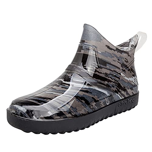 JUMESGU Lightning Deals Today Men's Ankle High Waterproof Hiking Boots Outdoor Lightweight Shoes Trekking Trails 2023