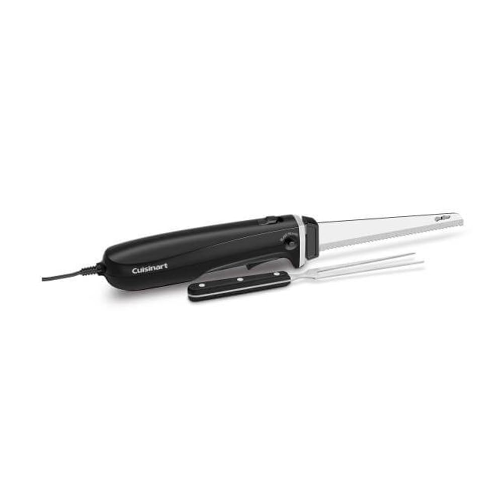 Cuisinart CEK-41 AC Electric Knife with Bamboo Cutting Board Bundle Advantage 12-Piece Gray Knife Set with Blade Guards