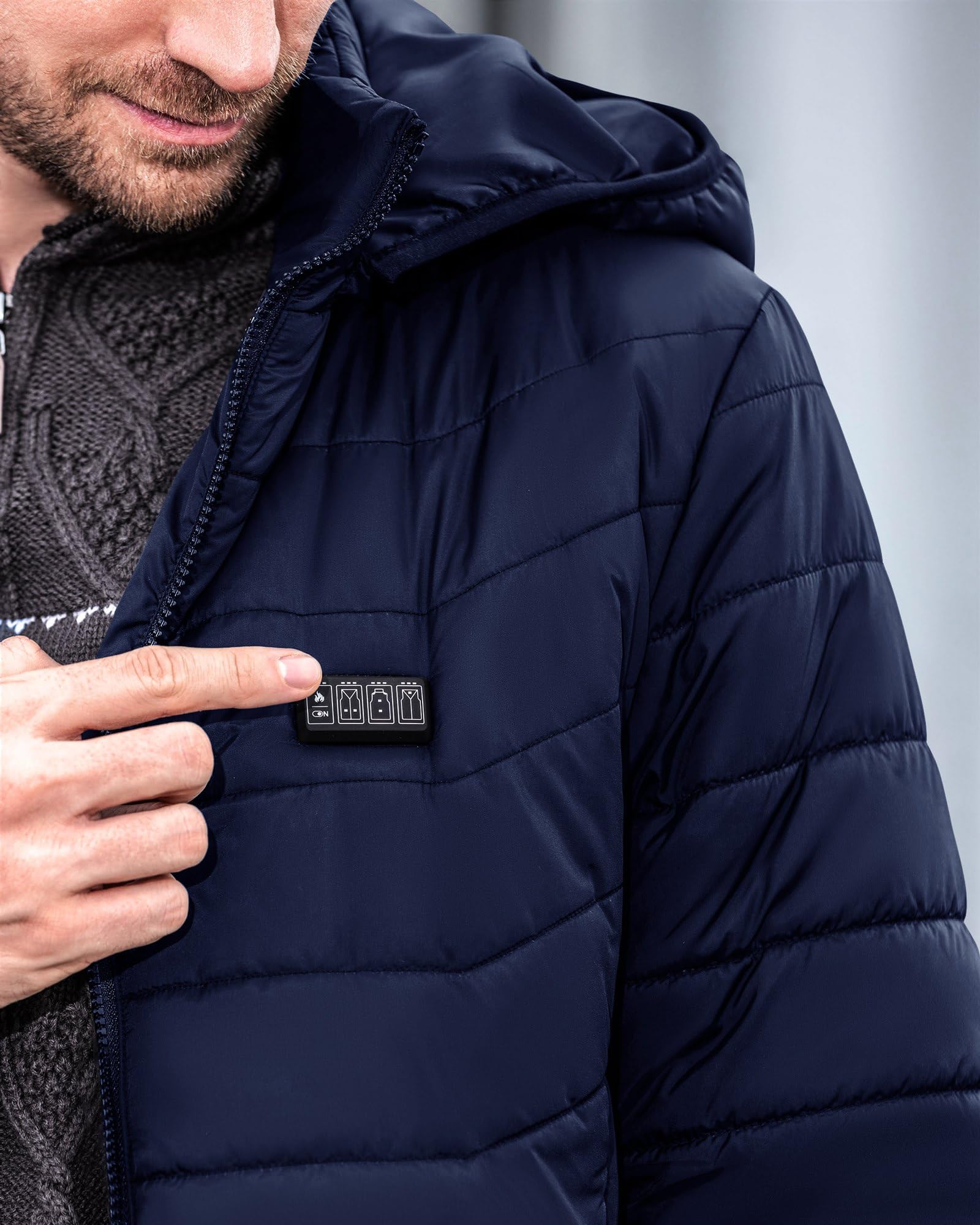 Beotyshow Heated Jackets for Men Heated Winter Coats Hoodie Outdoor Lightweight Tactical Jackets for Men and Women