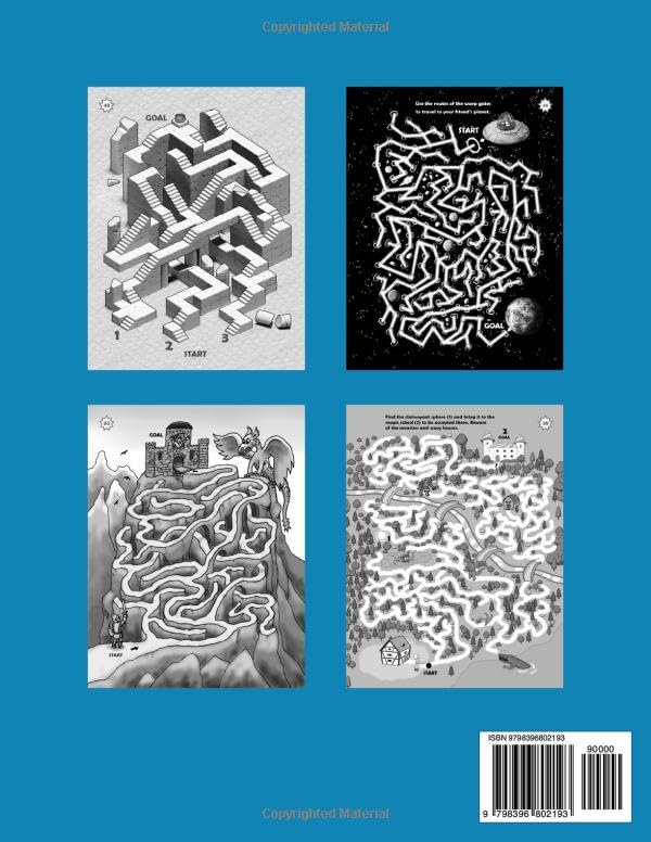 Fascinating 2D and 3D Mazes for Kids 8-12: A Varied Maze Activity Book for Hours of Fun with Easy to Challenging Difficulty Levels