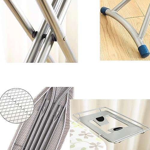 Metal Upright Ironing Board 5 Levels of Adjustable Height Iron Board with Non-Slip Feet Heat Resistant for Clothes Ironing