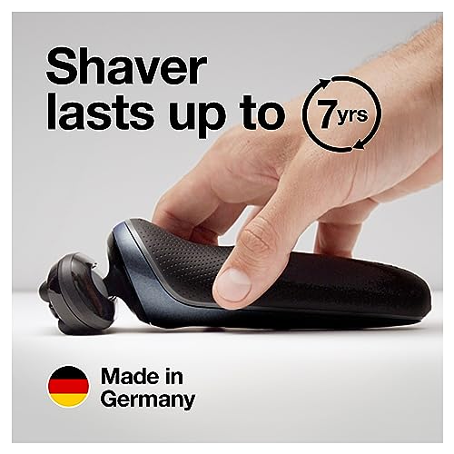 Braun Series 6 6046cs Electric Razor for Men, Wet & Dry, Electric Razor, Rechargeable, Cordless Foil Shaver with Charging Stand, Travel Case and Precision Trimmer, Black