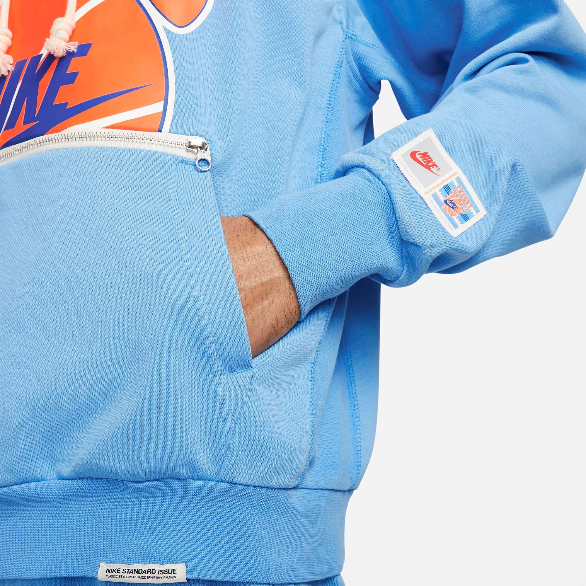 Nike Men's Dri-FIT Standard Issue Basketball Hoodie (Standard, Large, University Blue)