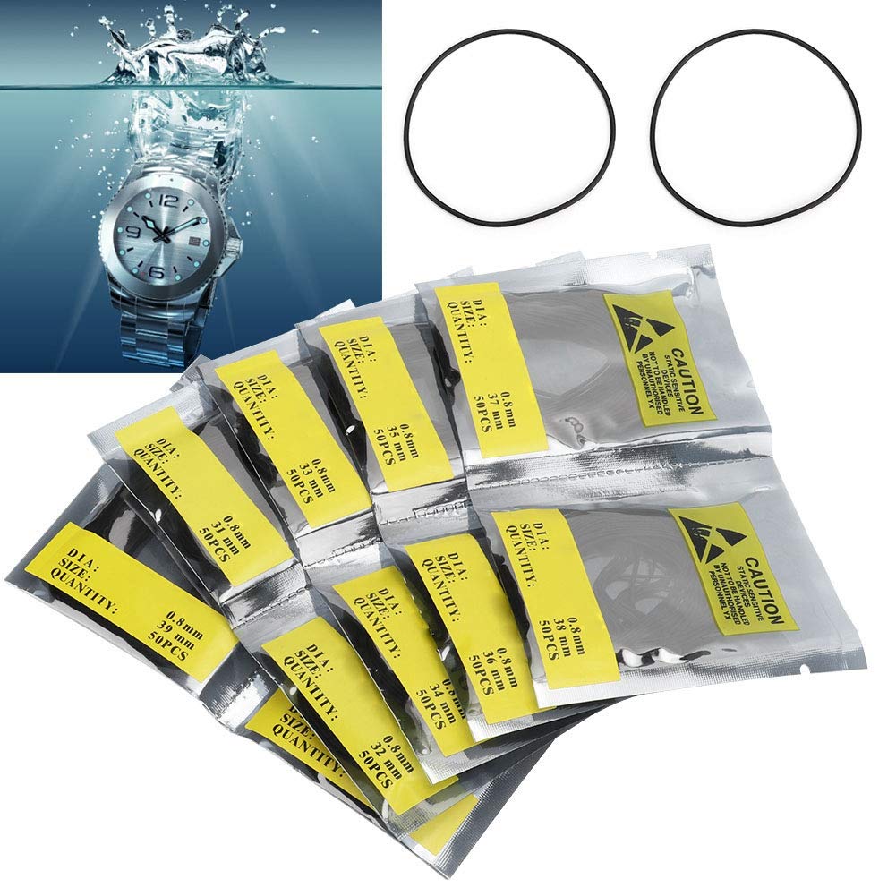 Watch Gasket, Rubber Material Watch Back Cover Rubber O Rings Assortment Kit for Car Auto Vehicle Repair for Automotive(0.8 a Pack of Five Hundred Roots)
