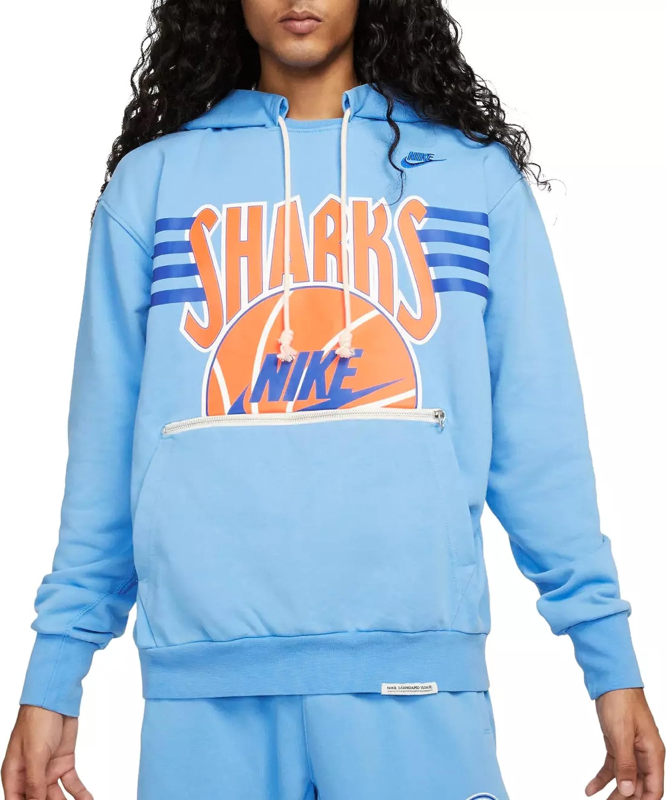 Nike Men's Dri-FIT Standard Issue Basketball Hoodie (Standard, Large, University Blue)