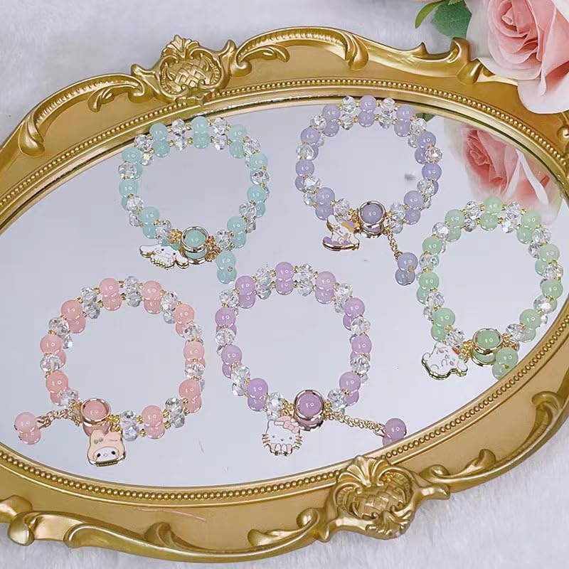720 Piecess Glass Beads for Jewelry Making, 24 Colors 8mm Crystal Beads Bracelets Making Kit, Round Beads Suitable for Beginners