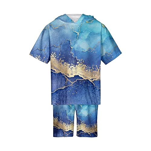 LAWOR Winter Coats For Girl 2023 2023 Winter Conjunto dos piezas para niños niñas camiseta manga corta degradado pantalones cortos estampados niños Z2-Dark Blue 140
