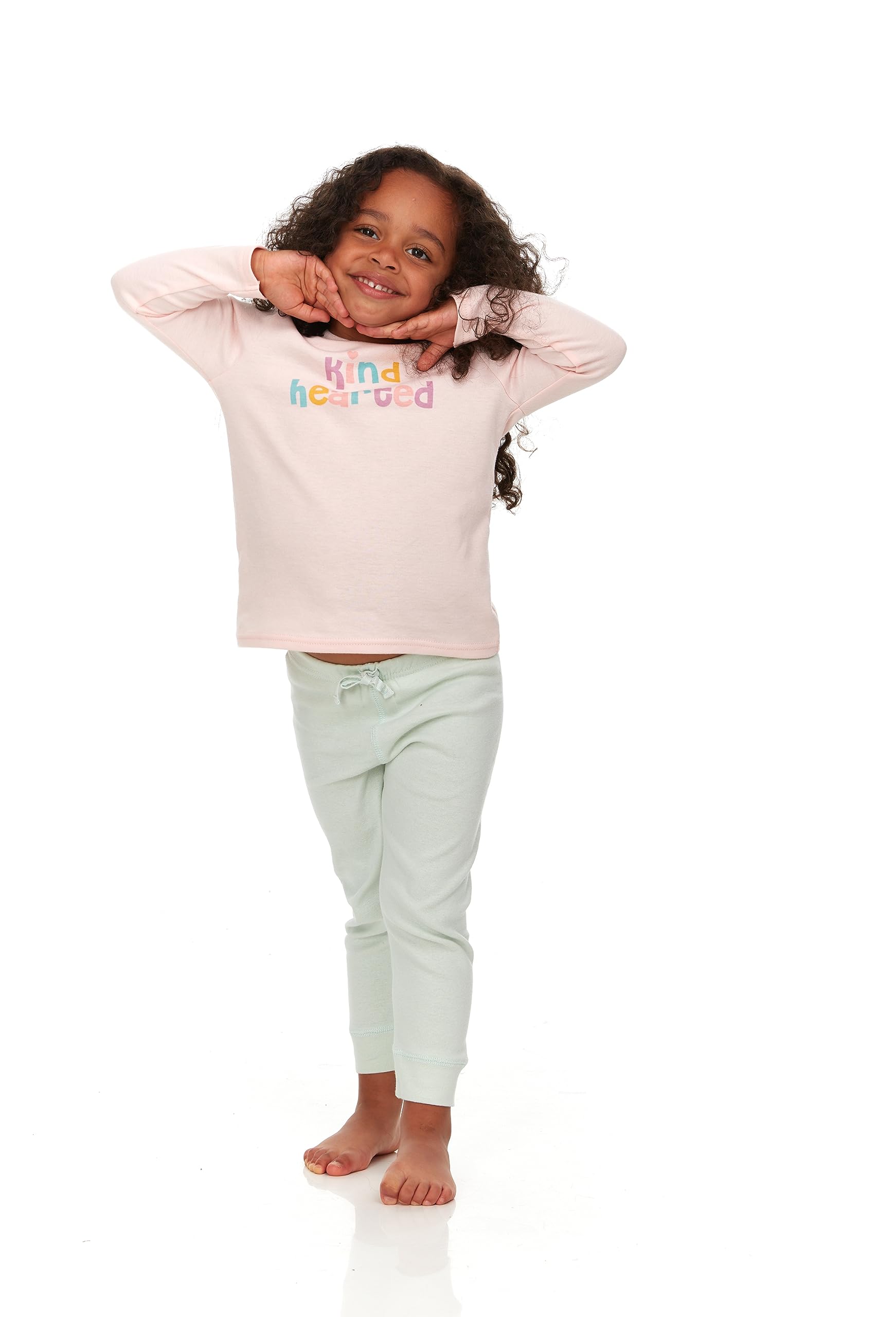 Cudlie 5-Pack Infant Girl Long Sleeve Shirt - Basic Baby Tees, Blouses, Tops - Solid Polka Dot & Printed Tshirts, 18M