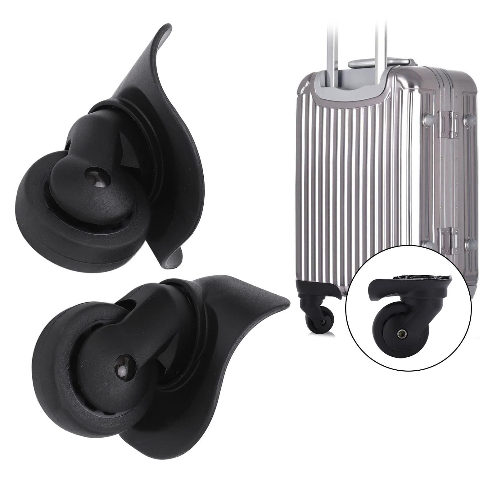 Samsonite Wheels Replacement, 2Pcs A53 Trolley Case Luggage Wheel Universal Travel Suitcase Caster Wheels Bearing Swivel Wheel
