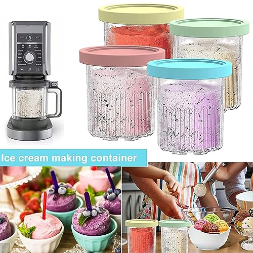 RAYPUR Creami Pints, for Ninja Creami Pints Lids,24 OZ Ice Cream Pints with Lids Airtight and Leaf-Proof Compatible with NC500,NC501 Series Ice Cream Makers
