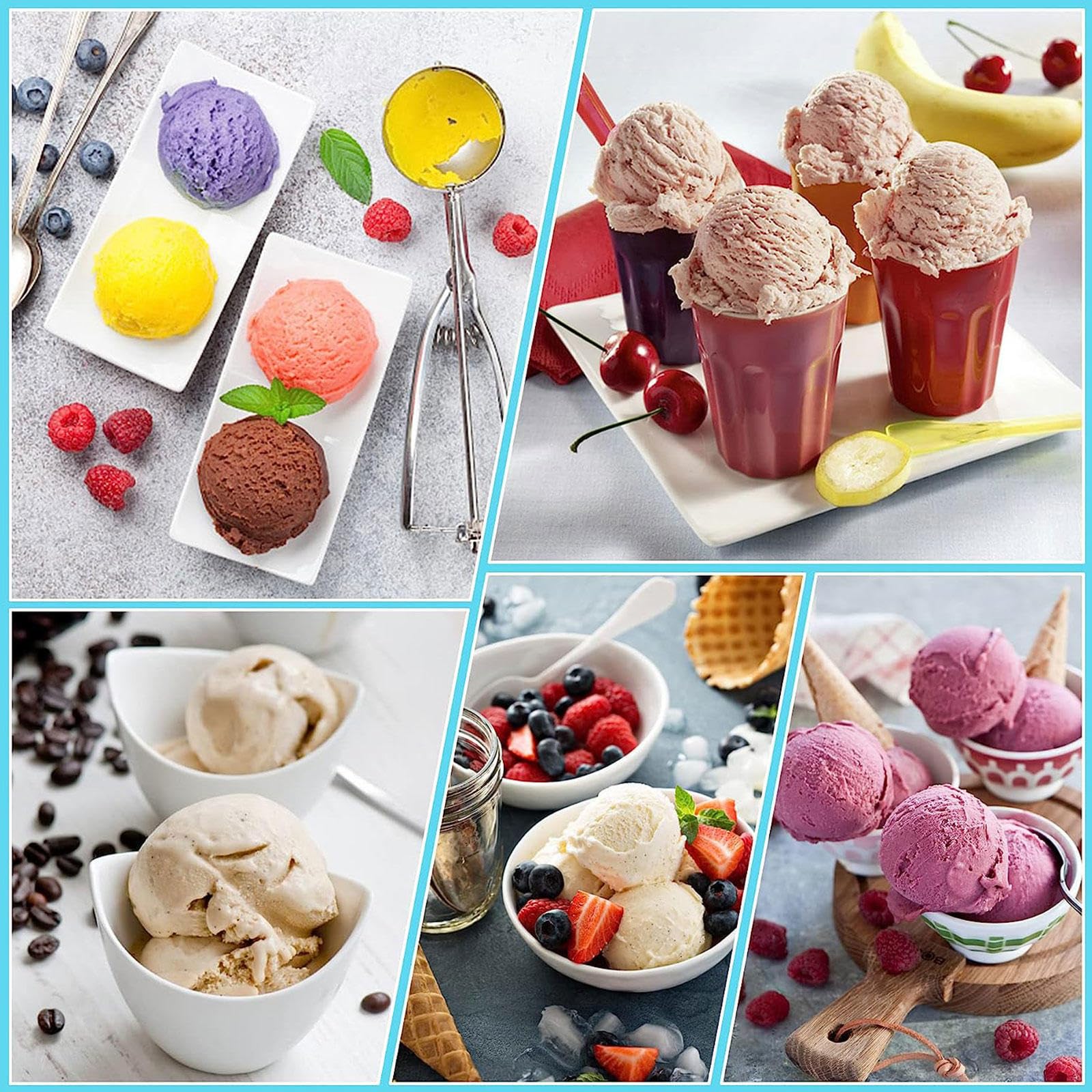 EVANEM Creami Deluxe Pints, for Ninja Creami Pints 4 Pack,24 OZ Creami Deluxe Safe and Leak Proof Compatible NC500,NC501 Series Ice Cream Maker