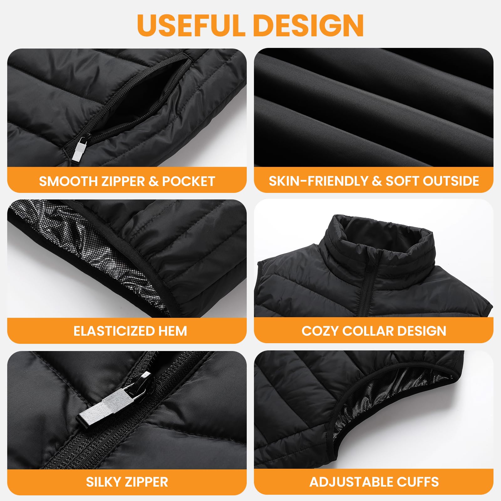 XINSONYUELL Heated Vest for Men Women: Electric Heating Vests with Battery Pack Included - Smart Warming Heated Clothing Winter