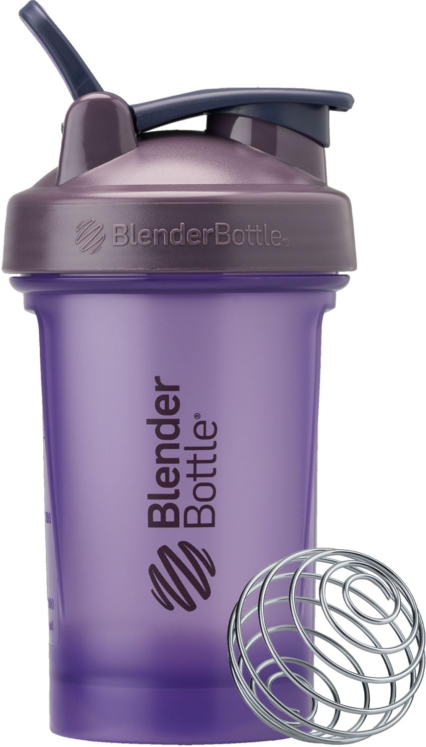BlenderBottle Classic V2 Shaker Bottle Perfect for Protein Shakes and Pre Workout, 20oz, Full Color Purple