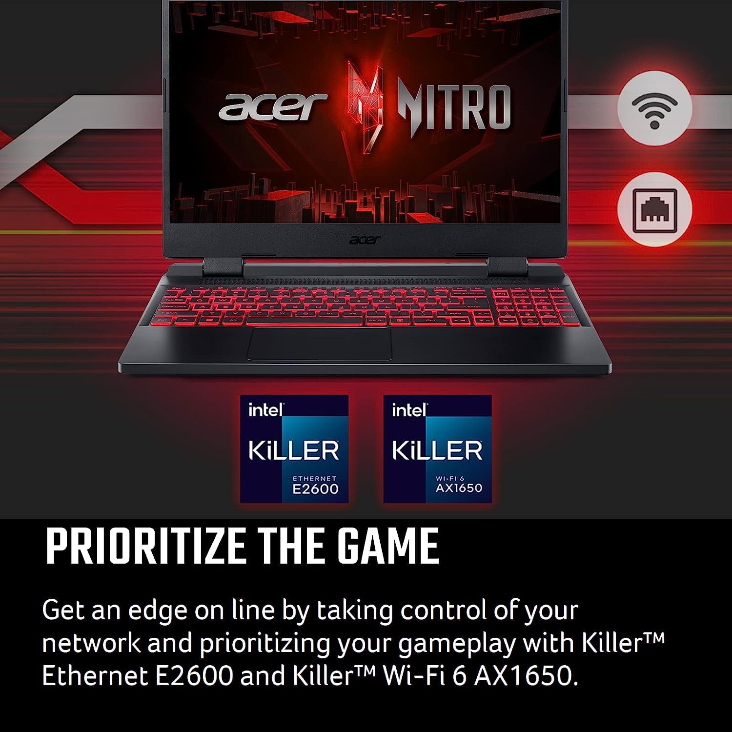 Acer Nitro 5 Gaming Laptop, 15.6/ FHD IPS 144Hz Display, 12th Gen Intel Core i5-12500H, GeForce RTX 3050 Ti 4GB, 32GB RAM, 2TB PCIe 4.0, Backlit KB, Thunderbolt 4, HDMI, Wi-Fi 6, Win 11 Pro