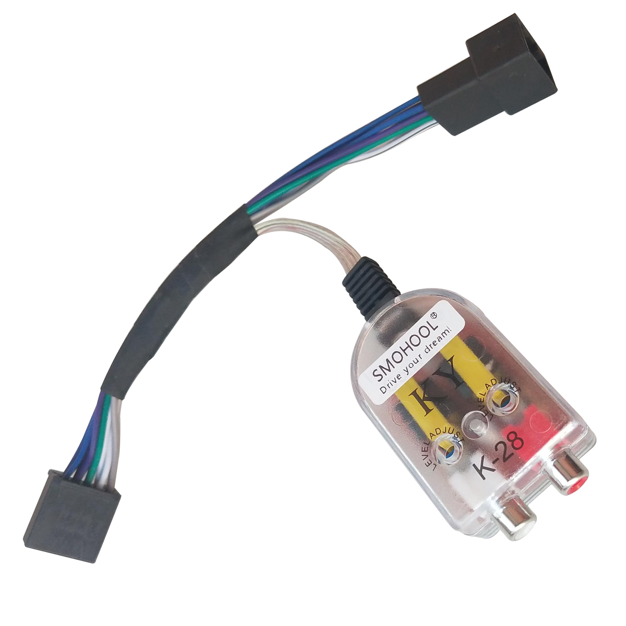 SMOHOOL Radio System Amp Subwoofer Amplifier Wire Harness Adapter Interface with Impedance Converter for Toyota Camry Tacoma Sienna RAV4 Avalon Tundra Corolla