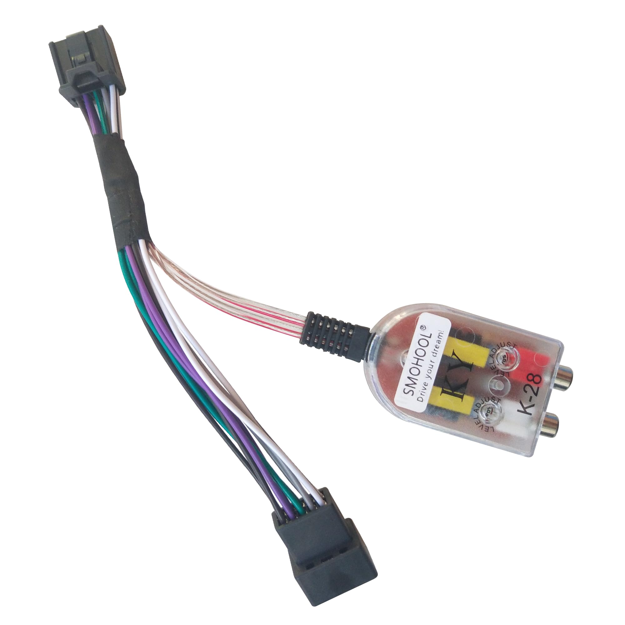 SMOHOOL Radio System Amp Subwoofer Amplifier Wire Harness Adapter Interface with Impedance Converter for Toyota Camry Tacoma Sienna RAV4 Avalon Tundra Corolla
